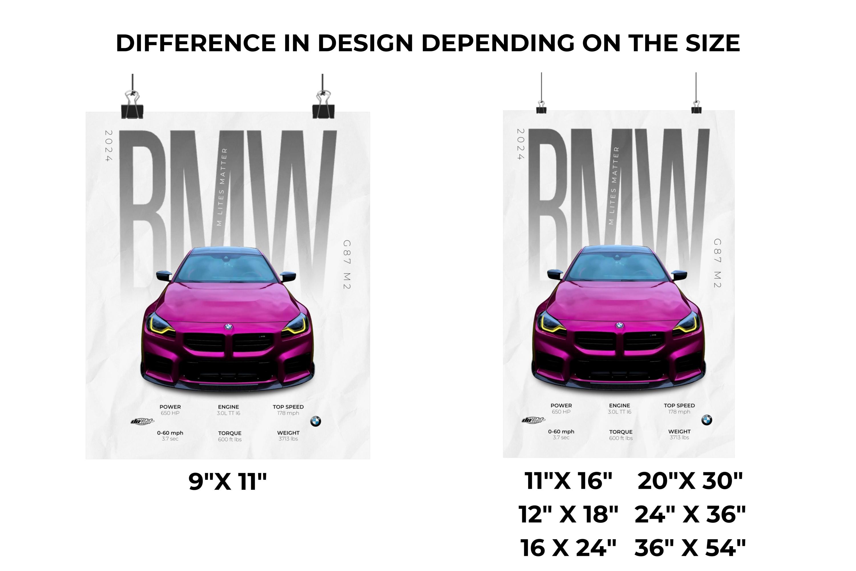 BMW G87 M2 Poster doubt Spec, Car Posters, Cars, Wall Decor, BMW M2 Poster, M2 Poster, Car ...