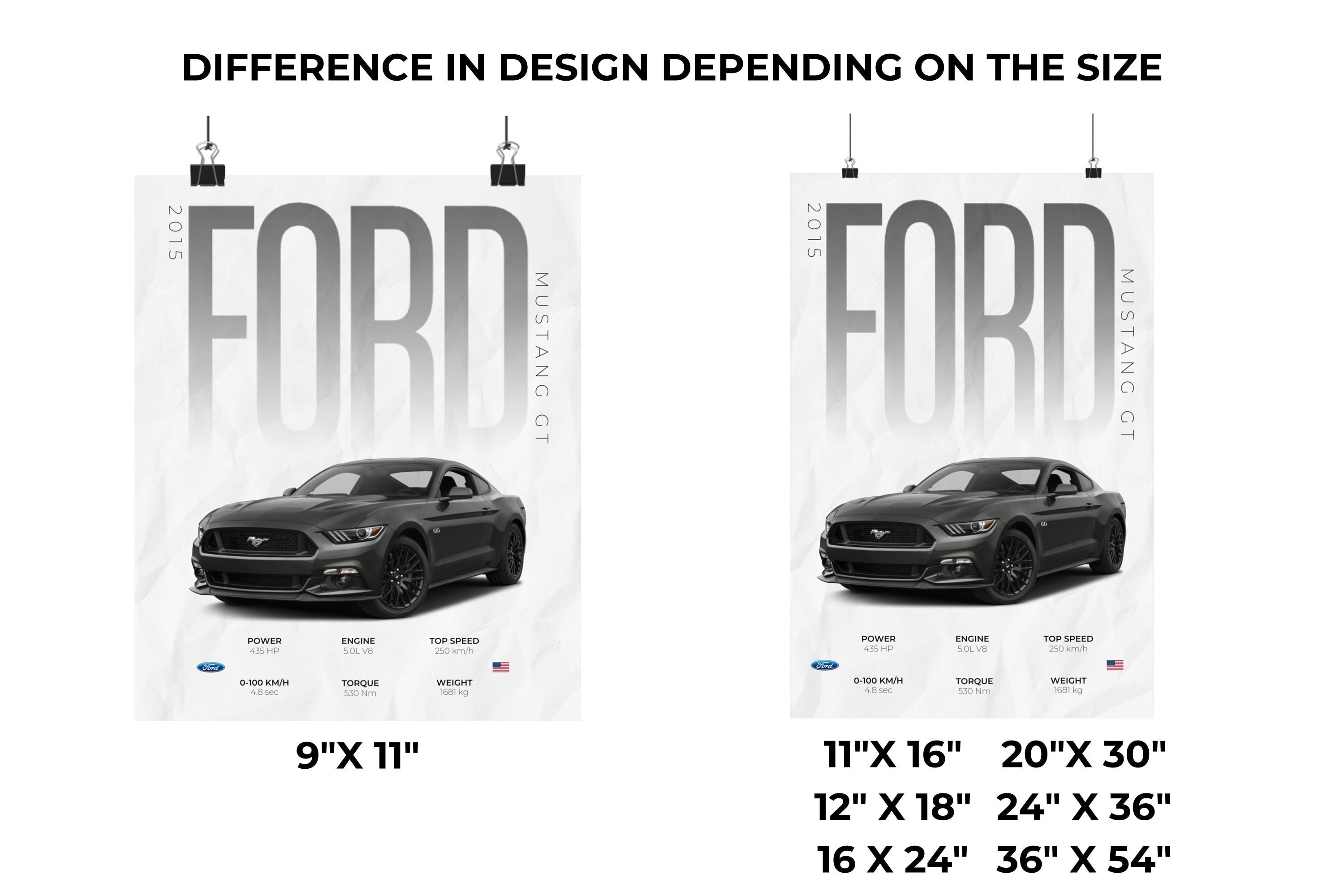 Ford Mustang GT Poster, Car Posters, Cars, Wall Decor, Home Decor ...