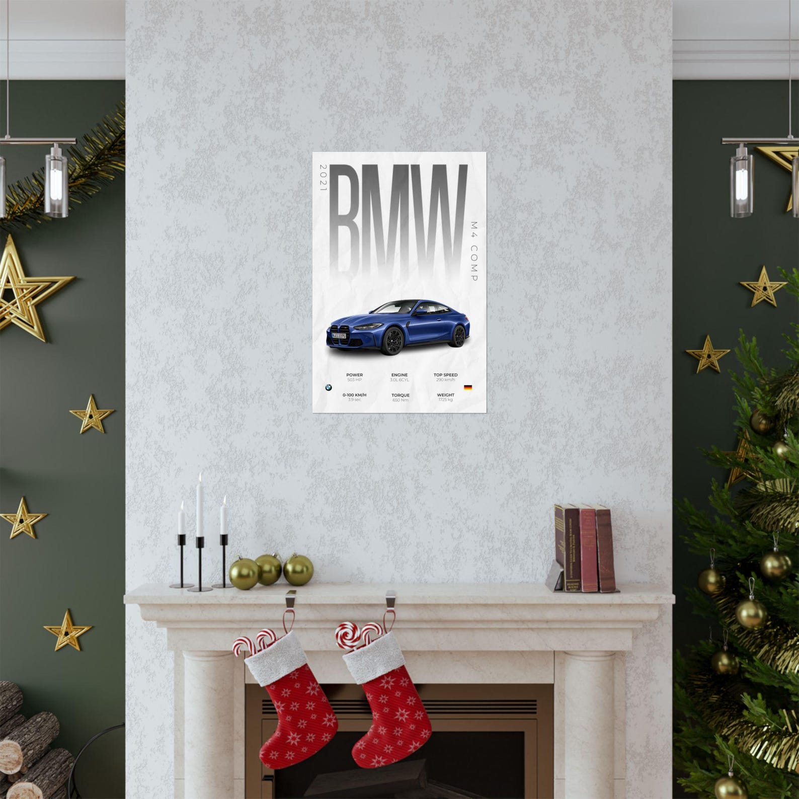 BMW M4 Competition Poster, Car Posters, Cars, Wall Decor, Home Decor ...