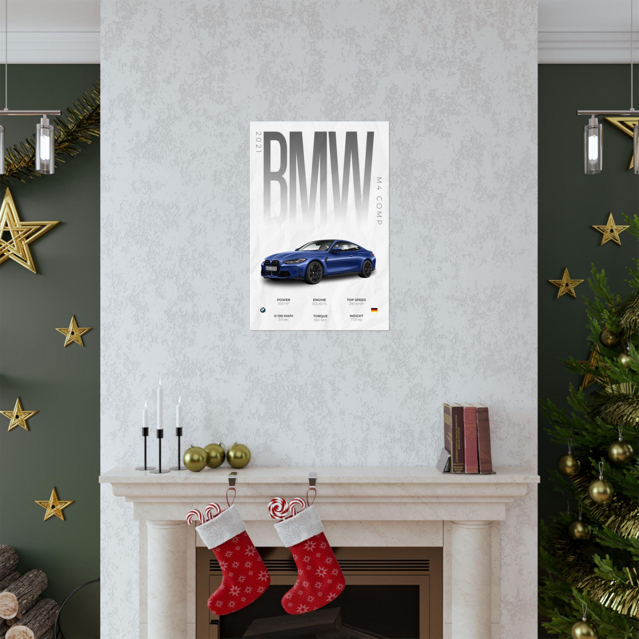 BMW M4 Competition Poster, Car Posters, Cars, Wall Decor, Home Decor ...