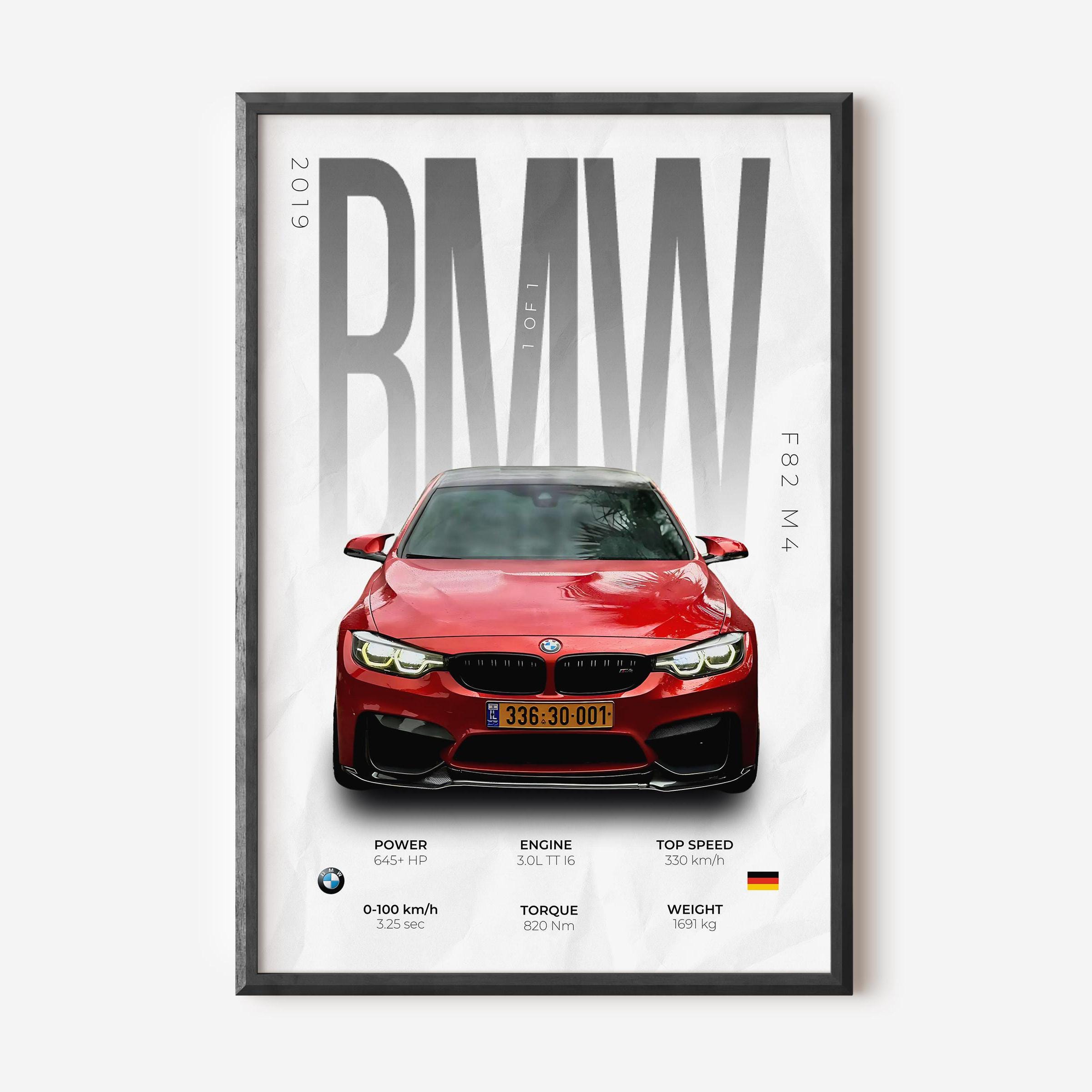 BMW F82 M4 Poster 1 of 1 Spec, Car Posters, Cars, Wall Decor, BMW M4 ...