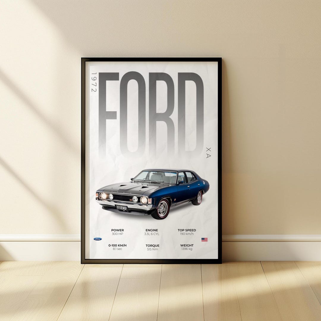 Ford Falcon XA Poster, Car Posters, Car Decor, Wall Decor, Room Decor ...