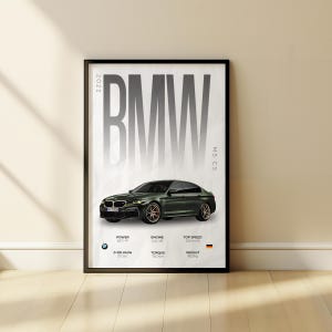 BMW M5 CS Poster, Car Posters, Cars, Wall Decor, Home Decor, Hyper Car ...