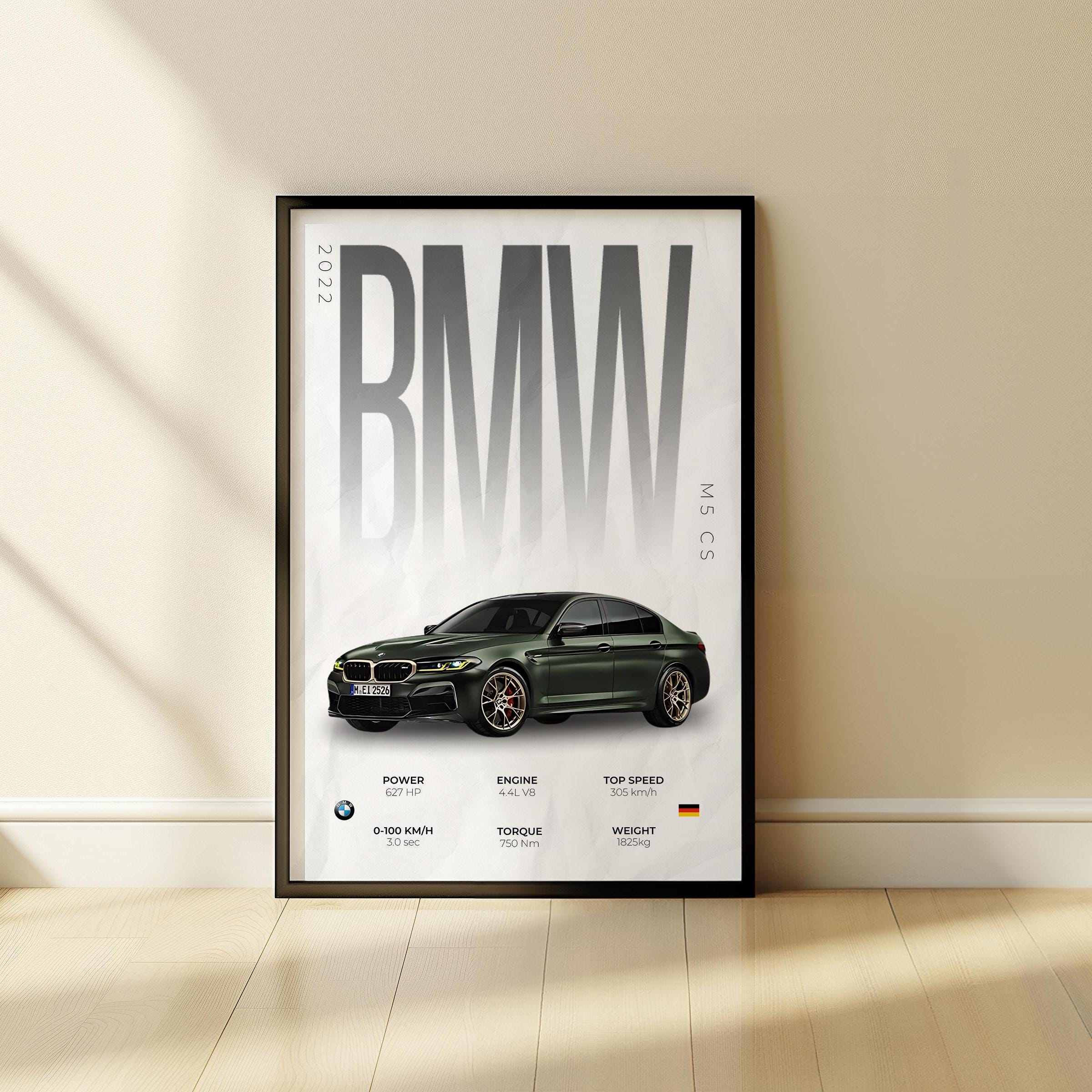 BMW M5 CS Poster, Car Posters, Cars, Wall Decor, Home Decor, Hyper Car ...