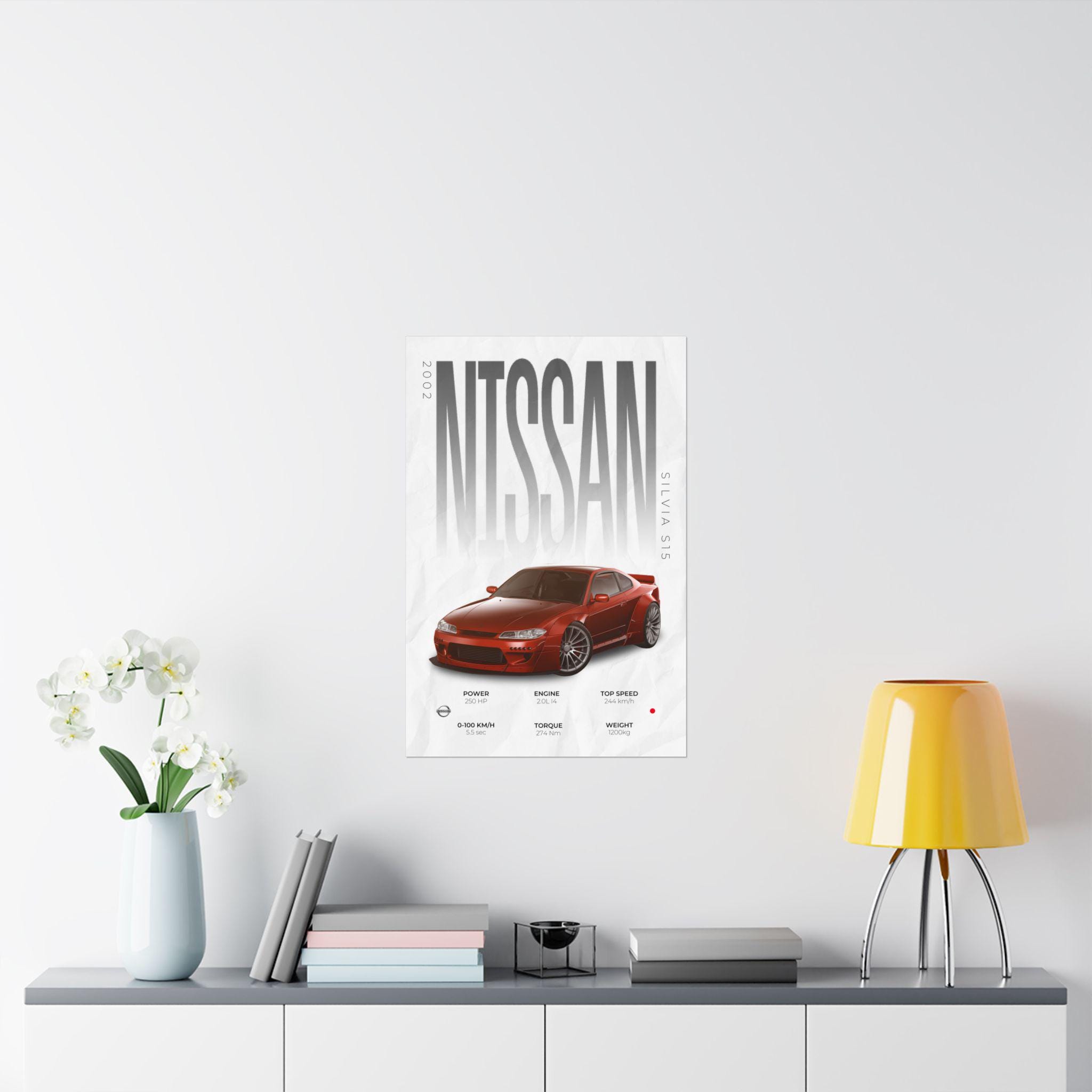 Nissan Silvia S15 Poster, Car Posters, Cars, Wall Decor, Home Decor ...