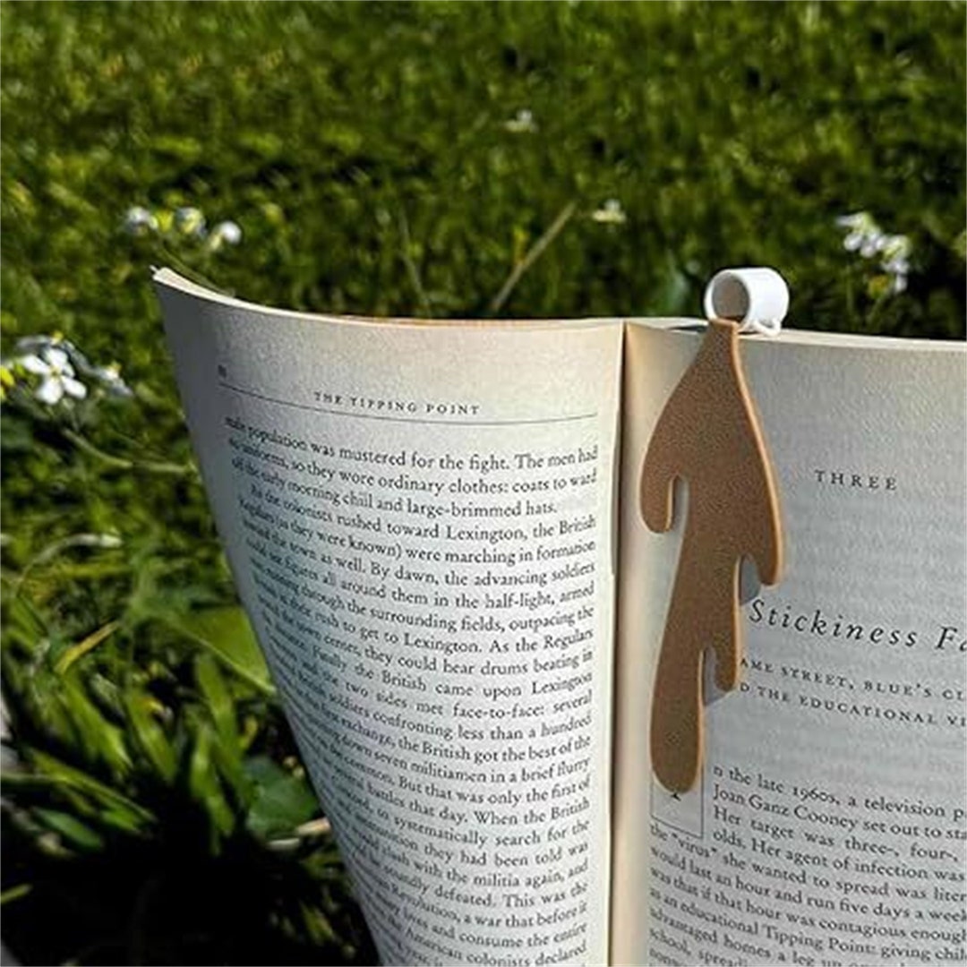 3D Spilled Coffee Leather Bookmark, Cute Book Gift, Gift for Coffee ...
