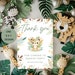 Editable Safari Theme Thank You Card for Girls 1-10, Canva Template ...