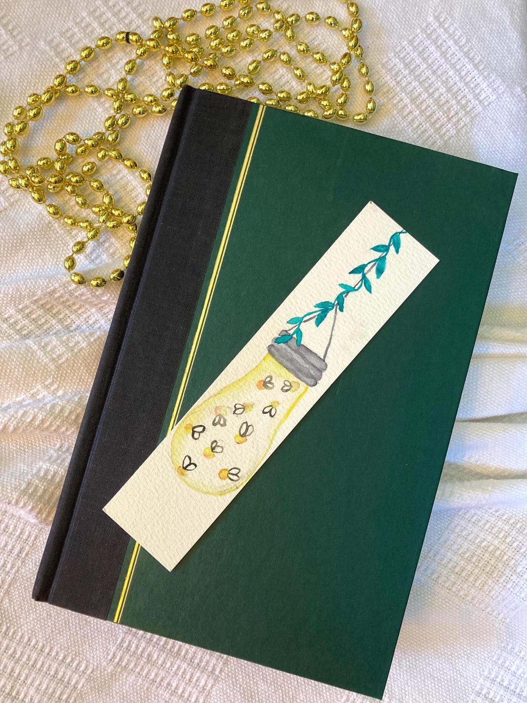 Hand Painted Firefly Lightbulb Bookmark - Etsy