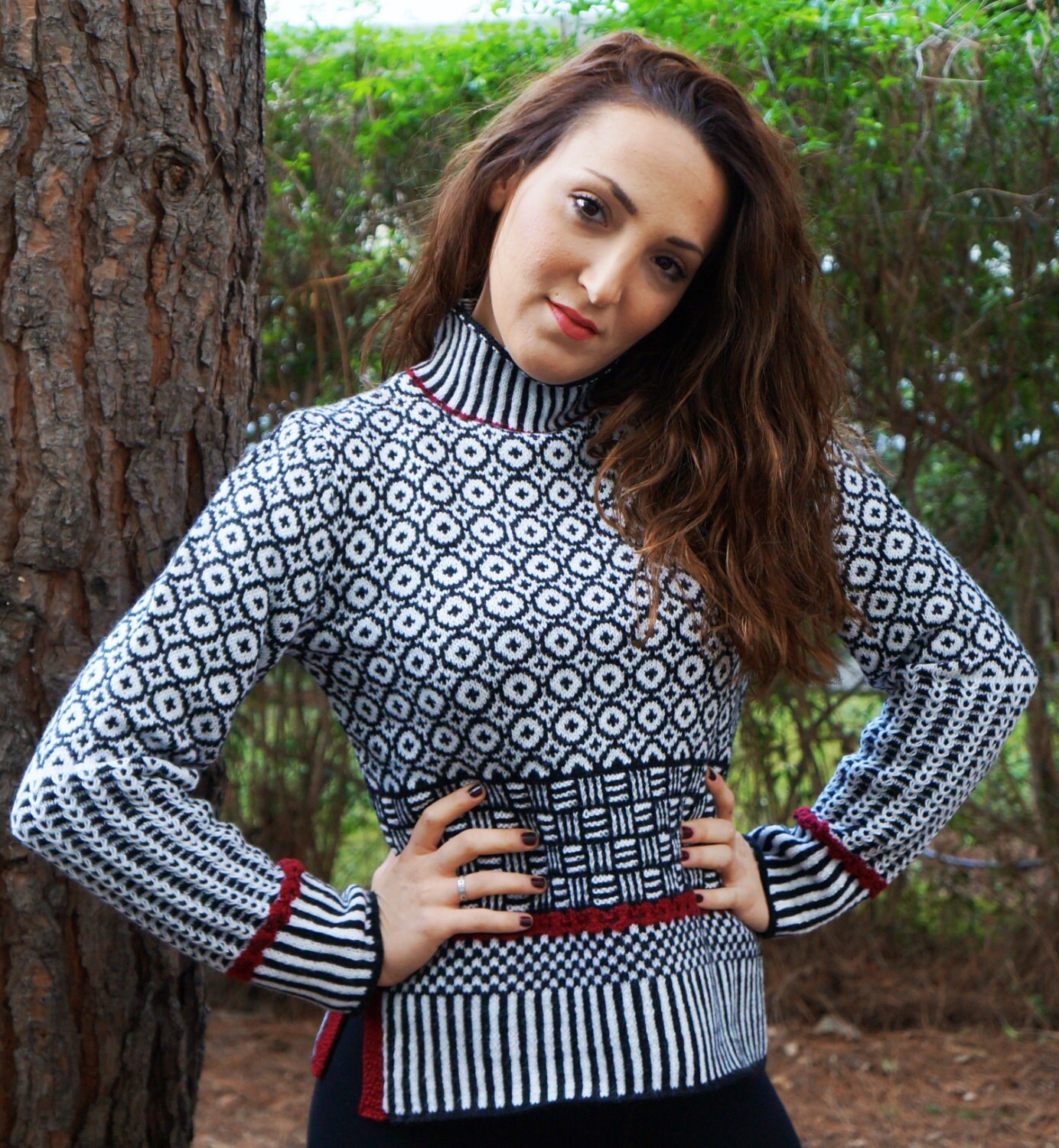 Mosaic in Black & White PDF Pattern,knitting Pattern, Sweater Pattern ...