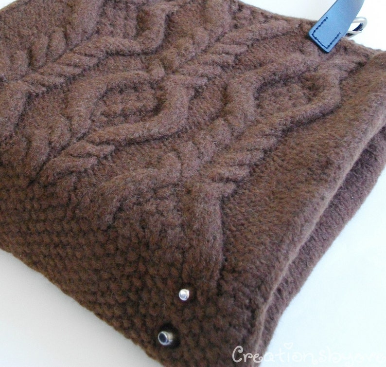 Brown Cabled Bag - Pdf Pattern - Etsy