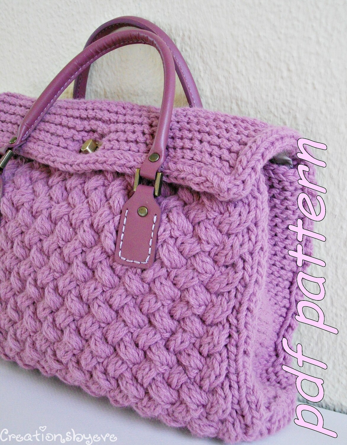 Stylish Small Textured Hand-knit Bag - PDF Pattern - Etsy