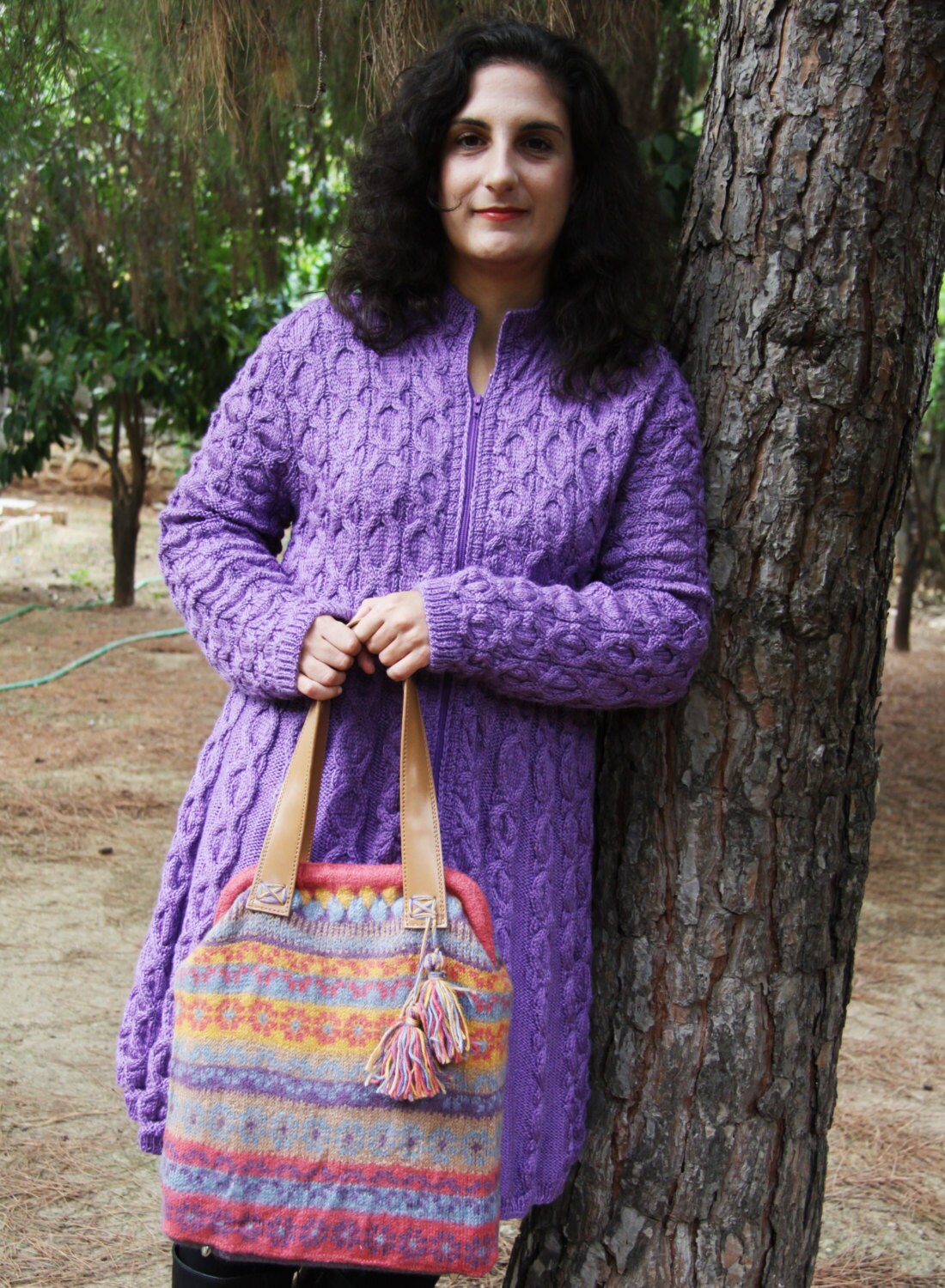 Pdf Pattern for Large Knitted Felted Colorful Bag in Fair Isle Pattern ...
