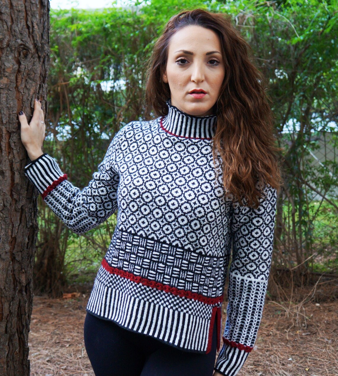 Mosaic in Black & White PDF Pattern,knitting Pattern, Sweater Pattern ...