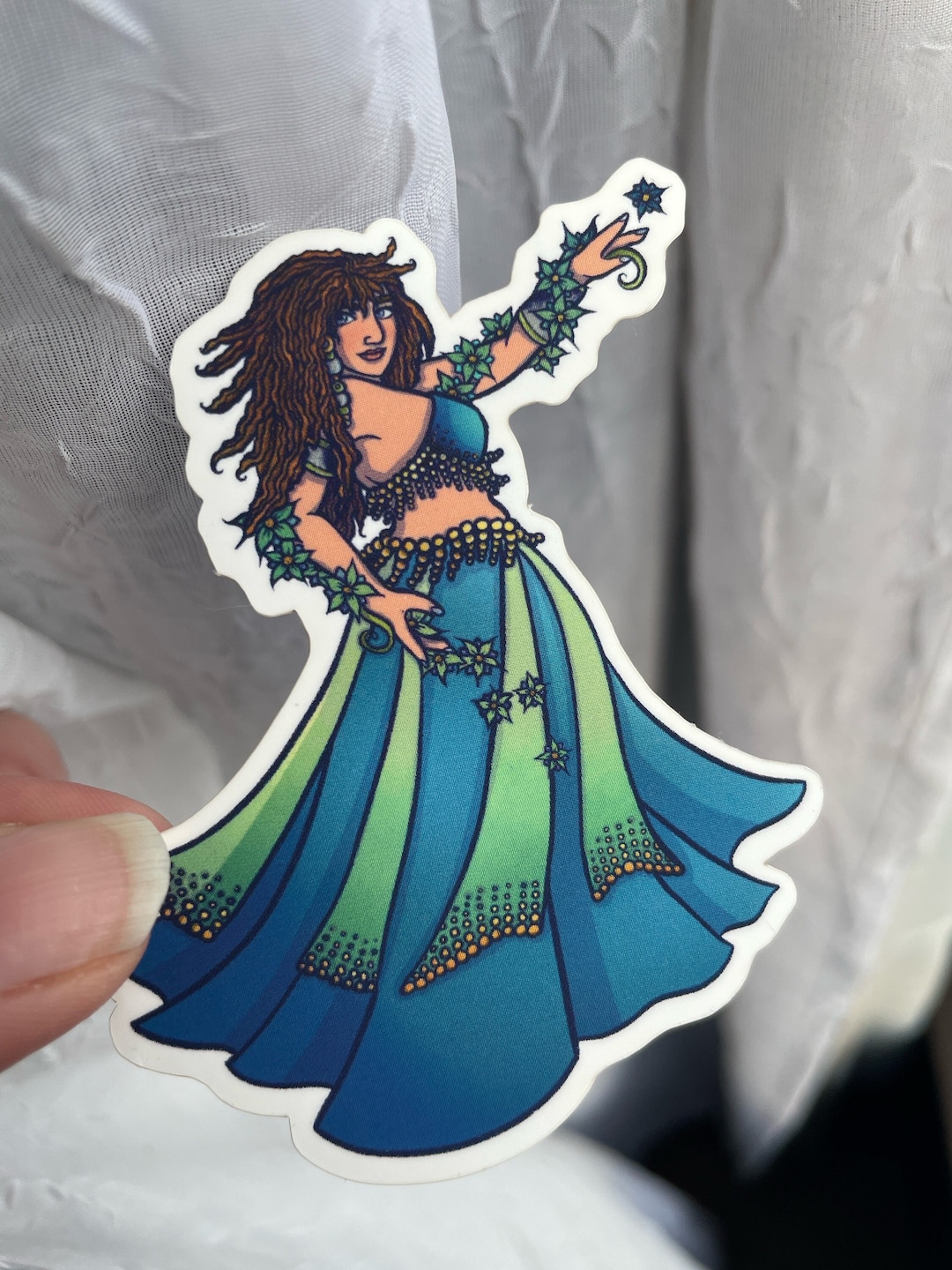 Belly Dancer Sticker Art by Lacy Chenault Teal Ruby Belly Dancer ...
