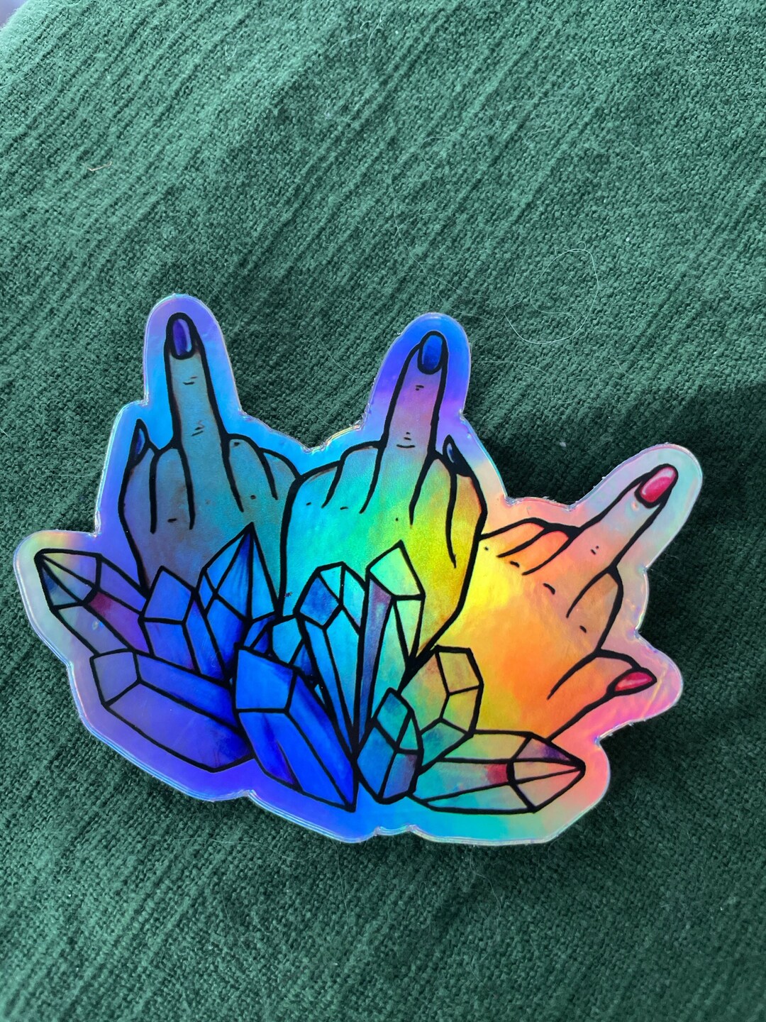 Middle Fingers United Feminist Sticker - Feminism Middle Finger ...