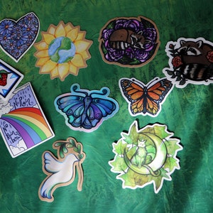 Nature Lovers Sticker Pack Artsy Earth Day Stickers - Etsy