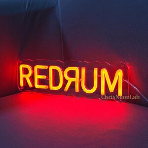 REDRUM Neon Sign| the Shining 80s Horror Movie LED Light| Scary ...