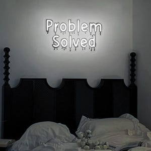 Bloody Problem Solved Neon Sign| Scary Halloween Led Light| Gothic Sign ...