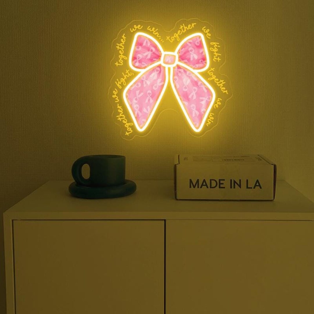 Bible Verse Pink Bow Neon Sign| Coquette Christian Sign| Retro Comfort ...