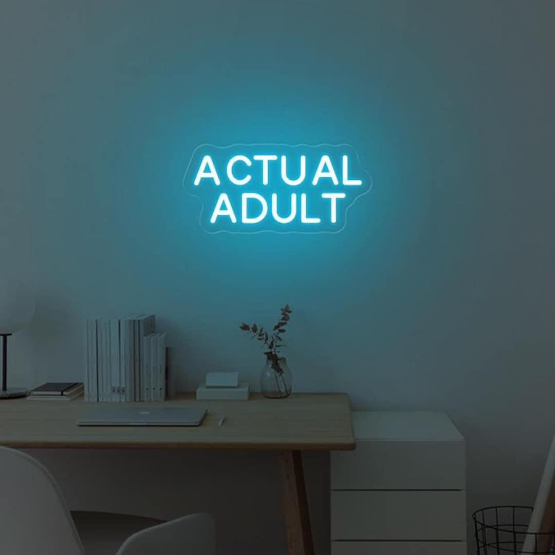 Actual Adult Neon Sign| Funny Bedroom Dorm Decor| Humorous Style Sign ...