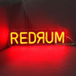 REDRUM Neon Sign| the Shining 80s Horror Movie LED Light| Scary ...