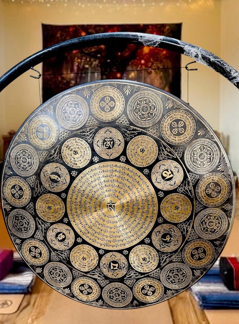 Handcrafted Tibetan Gong: Tree of Life, Sound Healing & Meditation - Etsy