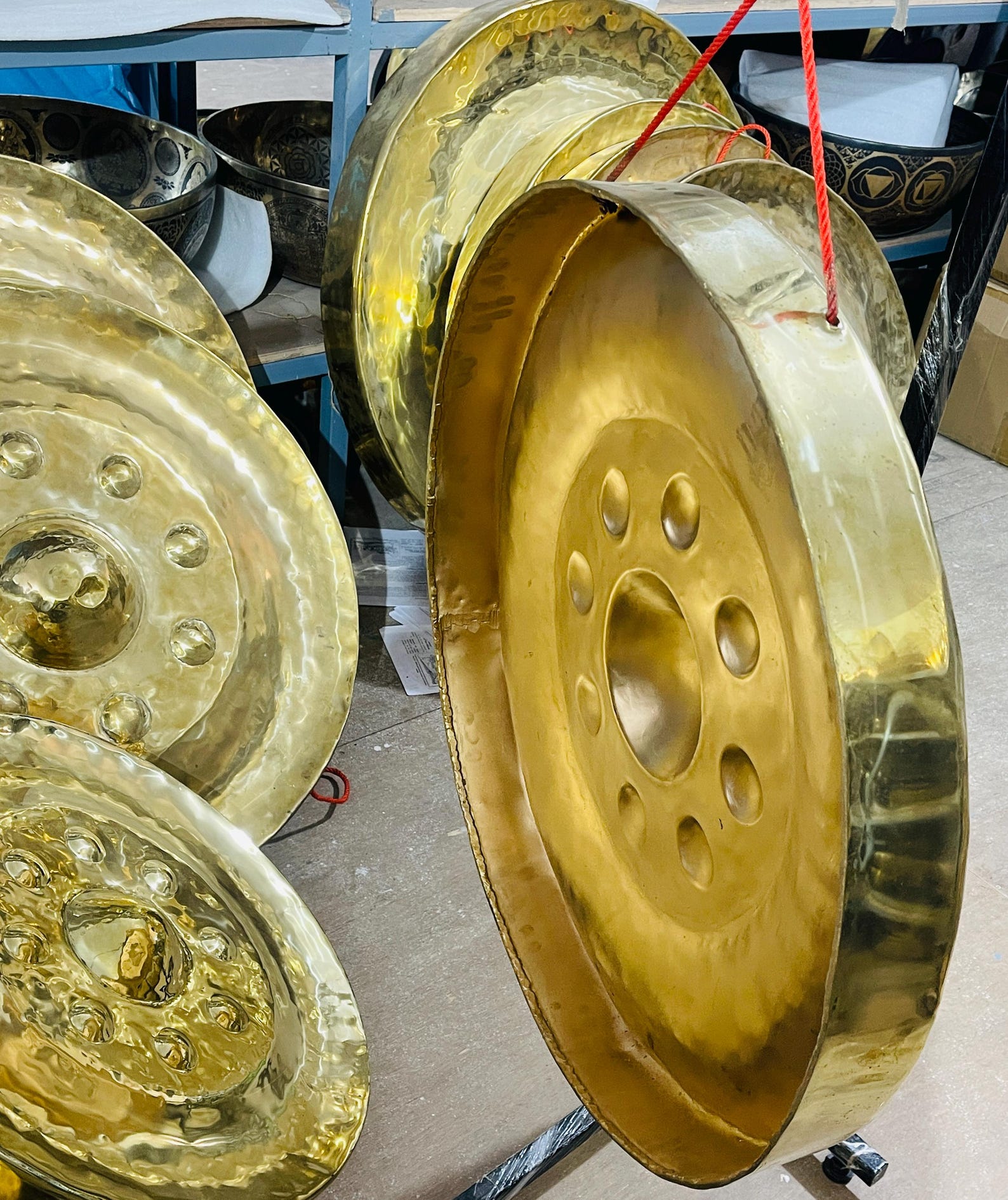 Authentic 9-head Tibetan Gong – Deep Resonance Gong for Group Healing ...