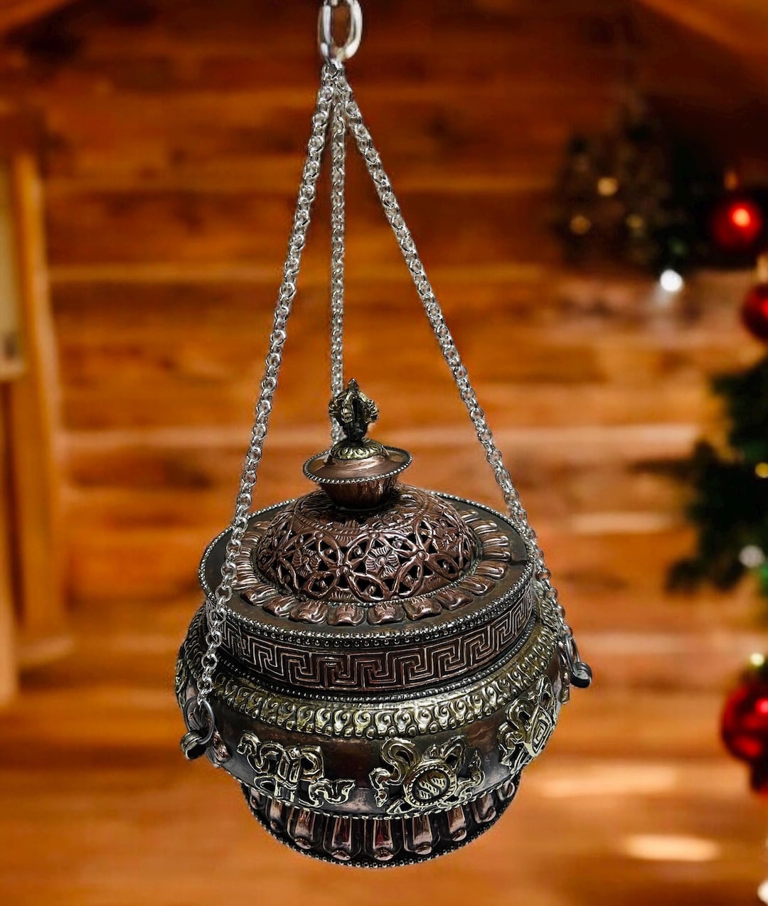 Vintage Handmade Pure Copper Incense Burners – Hand Beaten, Swinging ...