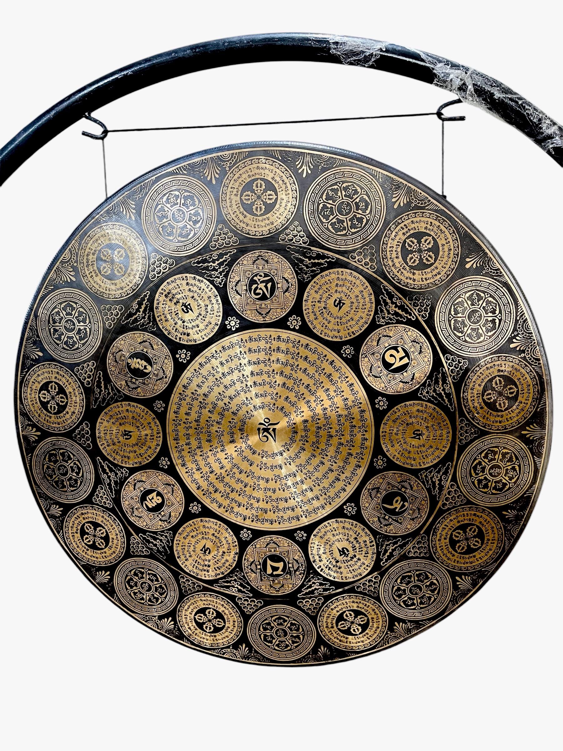 Handcrafted Tibetan Gong: Tree of Life, Sound Healing & Meditation - Etsy
