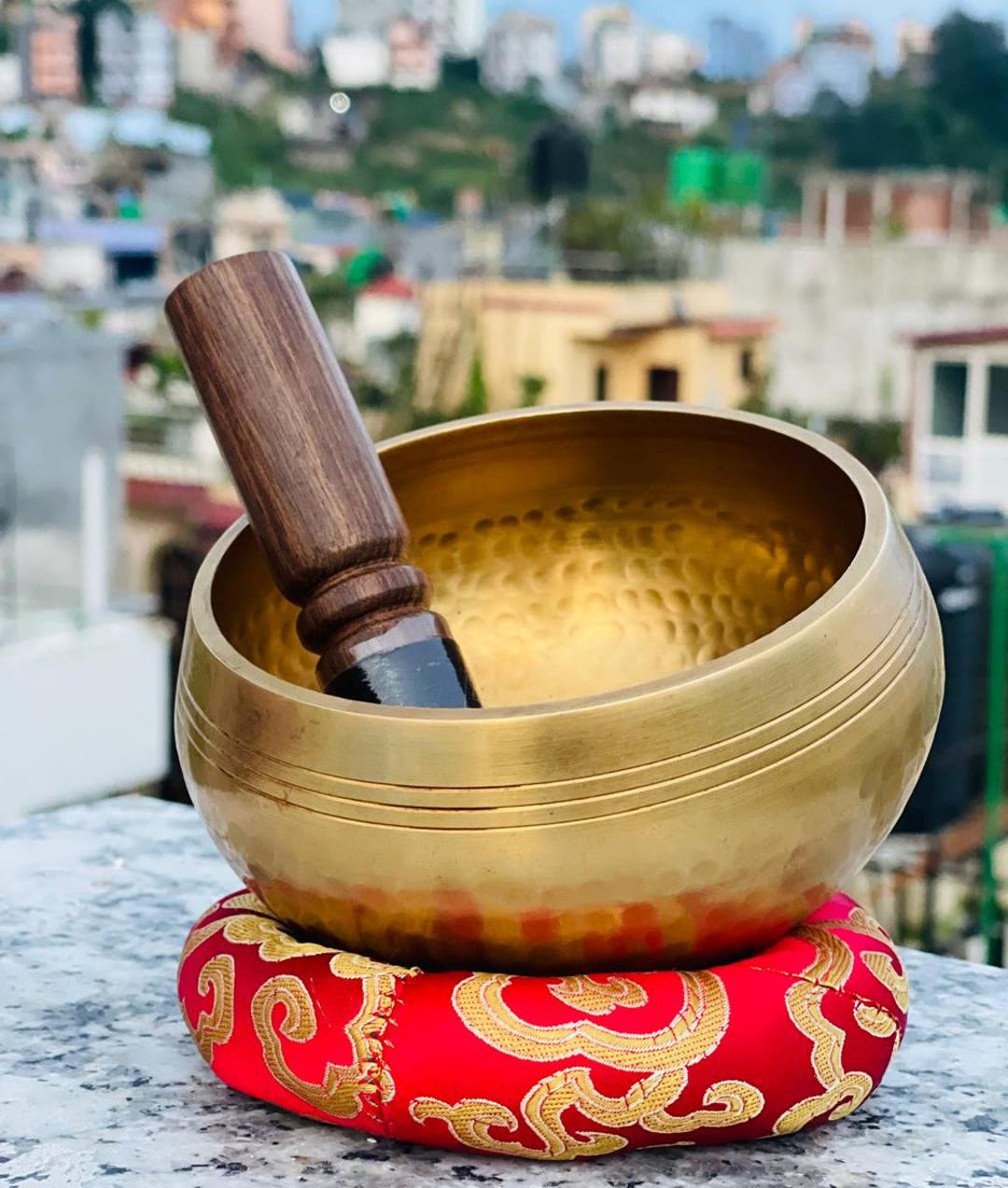 6 Inch Hand Hammered Tibetan Singing Bowl Spiritual Sound Healing Bowl ...