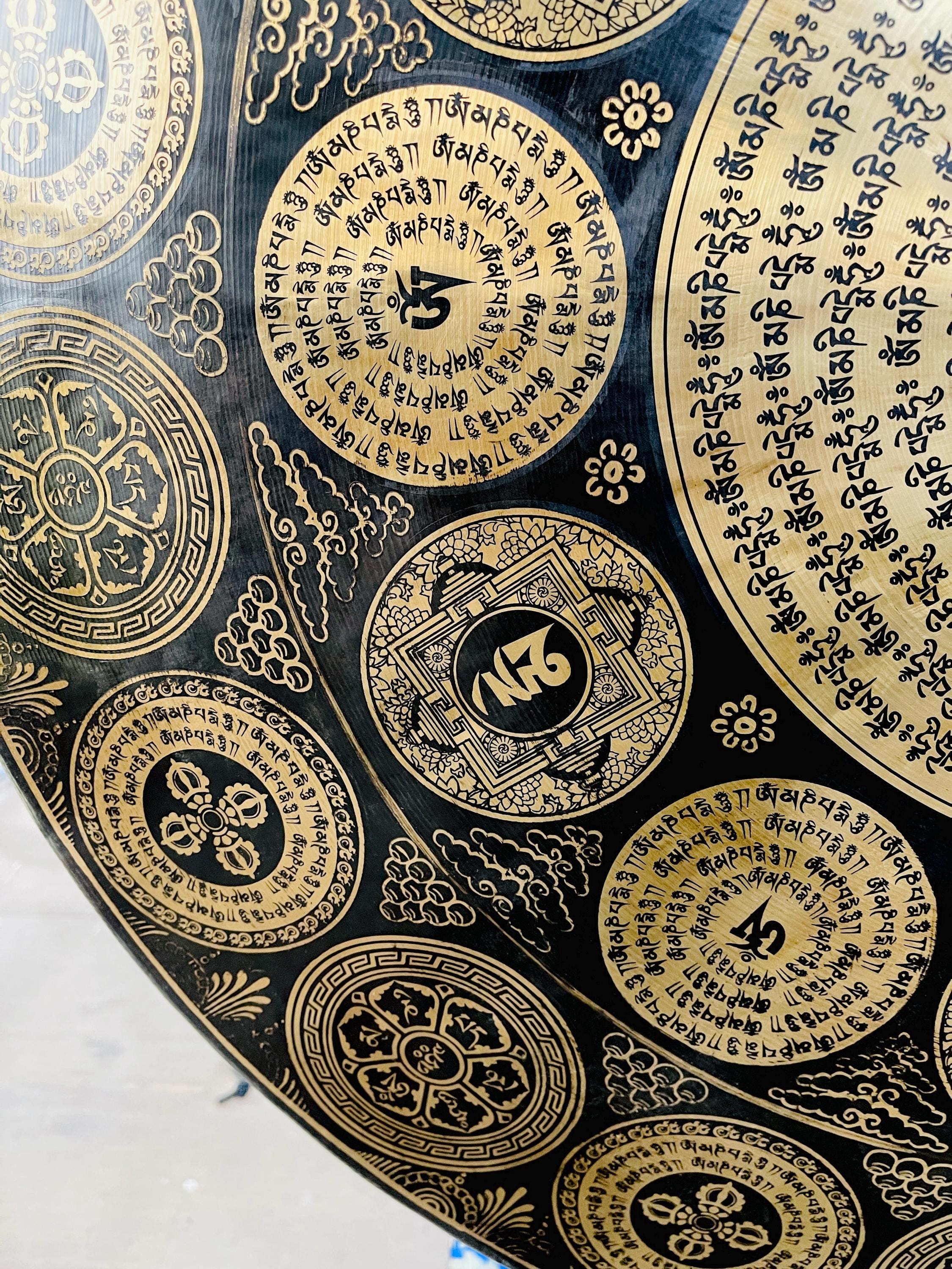 Handcrafted Tibetan Gong: Tree of Life, Sound Healing & Meditation - Etsy