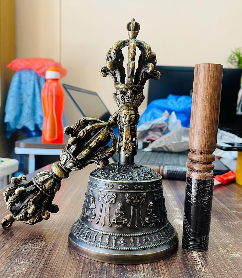Handmade Tibetan 7-metal Vajra & Bell Set: Meditation Ritual Gift - Etsy
