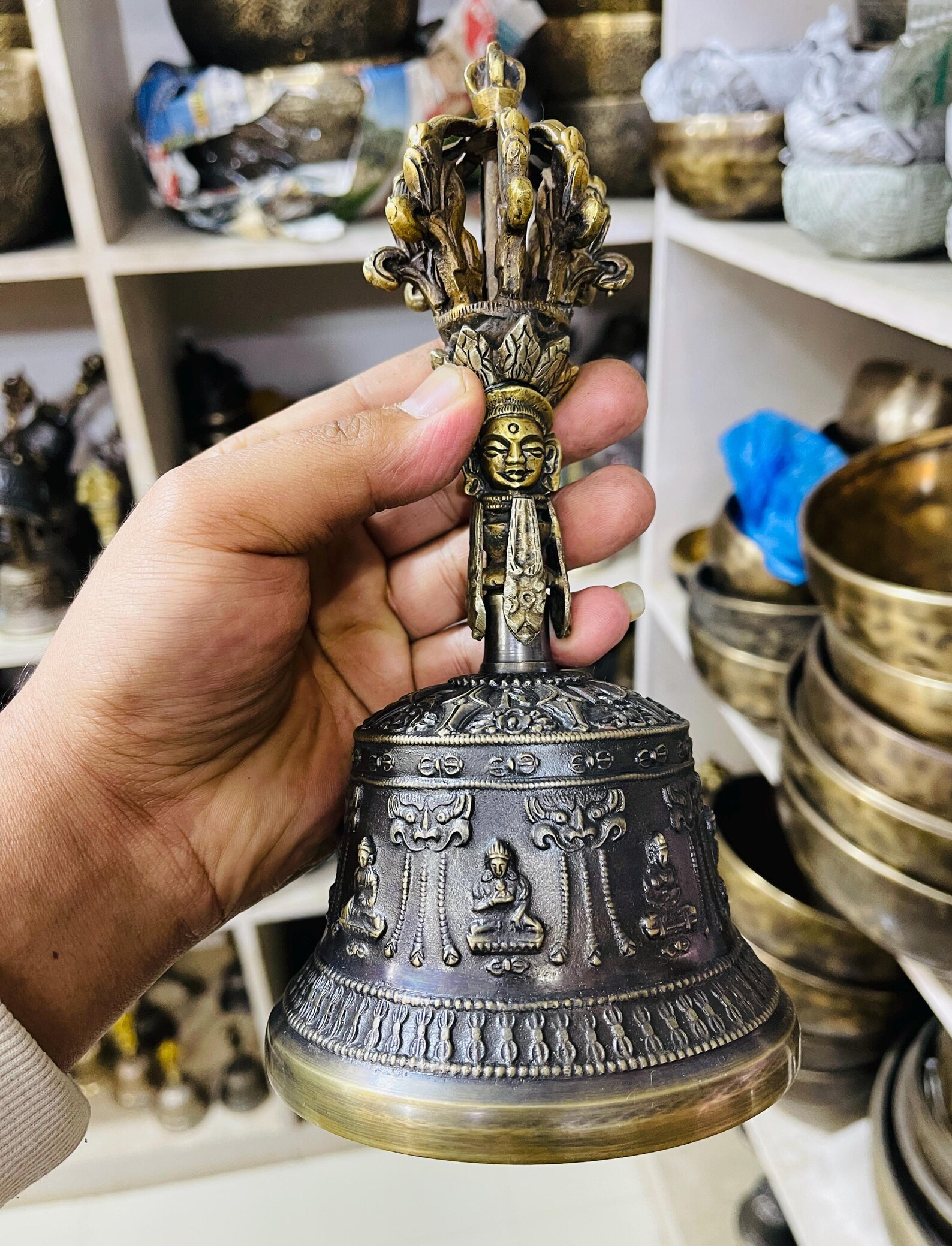 Handmade Tibetan 7-metal Vajra & Bell Set: Meditation Ritual Gift - Etsy
