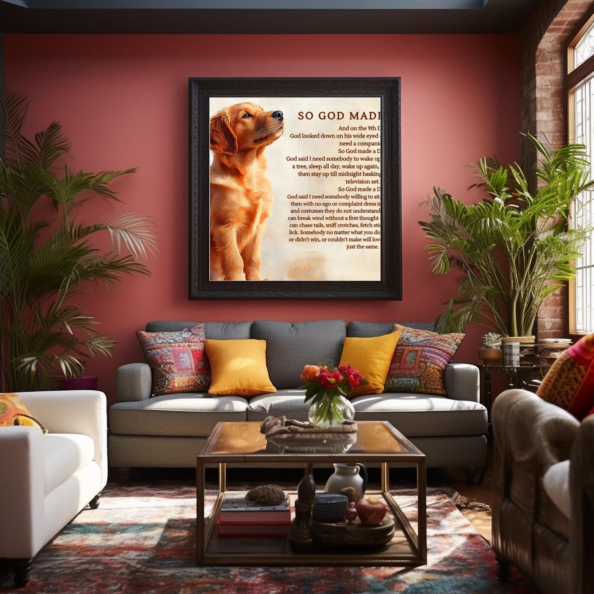 So God Made a Dog - Heartwarming Golden Retriever Puppy Digital Art ...