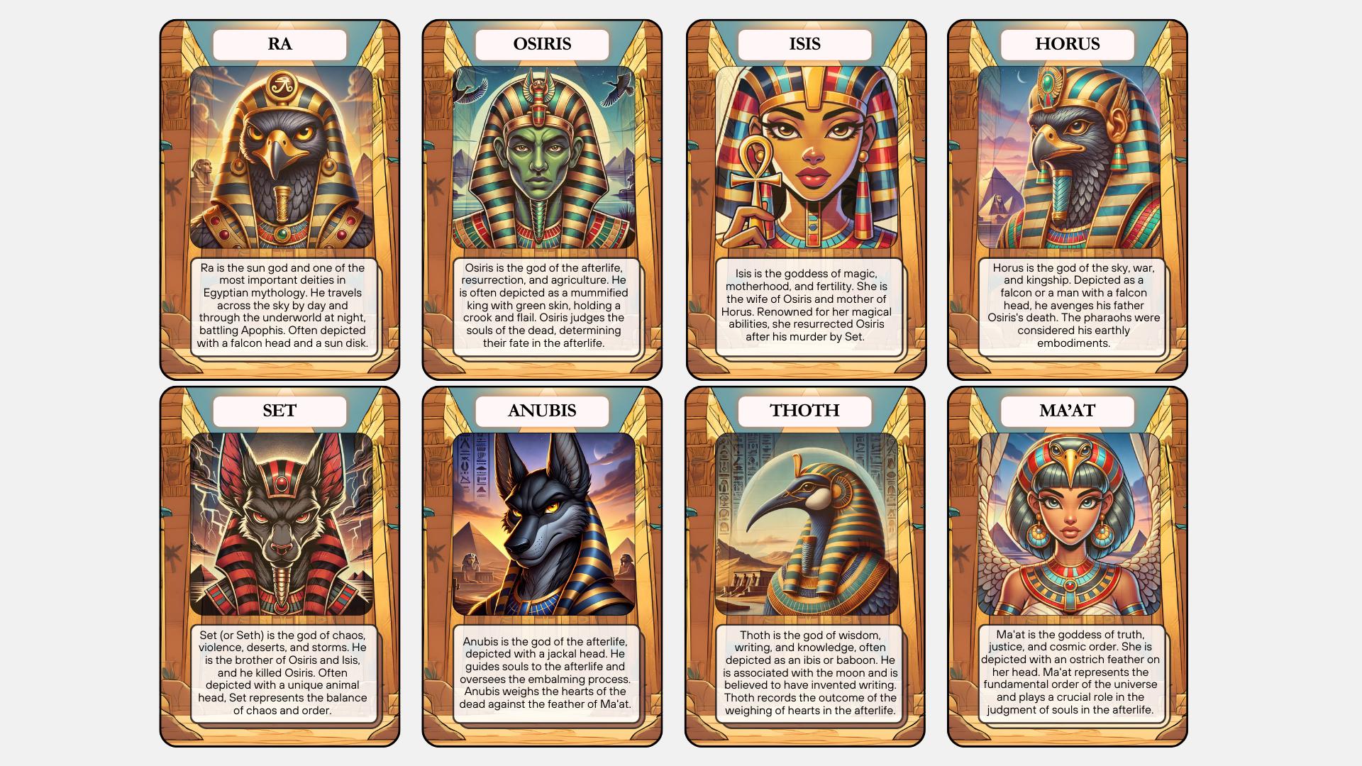 40 Egyptian Mythology Flashcards - Educational & Fun Digital Learning ...
