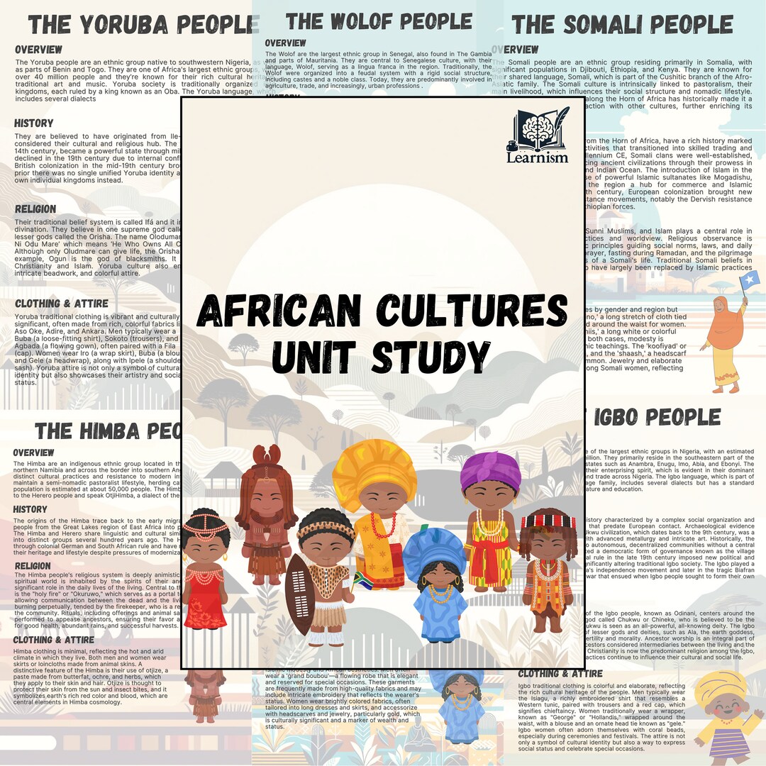 African Ethnic Group - Unit Studies - Featuring Yoruba, Maasai, Zulu ...