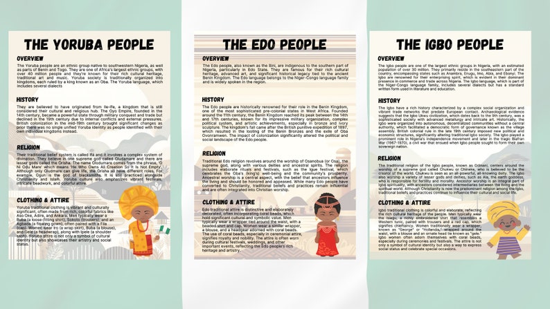 Nigerian Culture and History Infographics - 10+ Cultures, Including ...