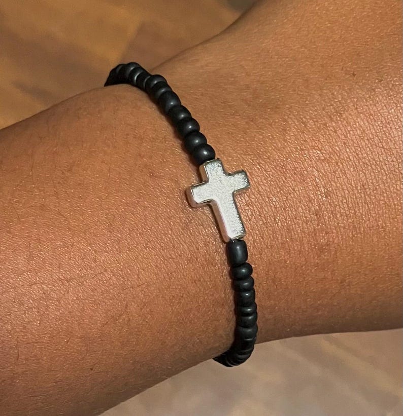 Cross Jesus Christian Bracelet Jesus Beaded Bracelet Gift for Christian ...