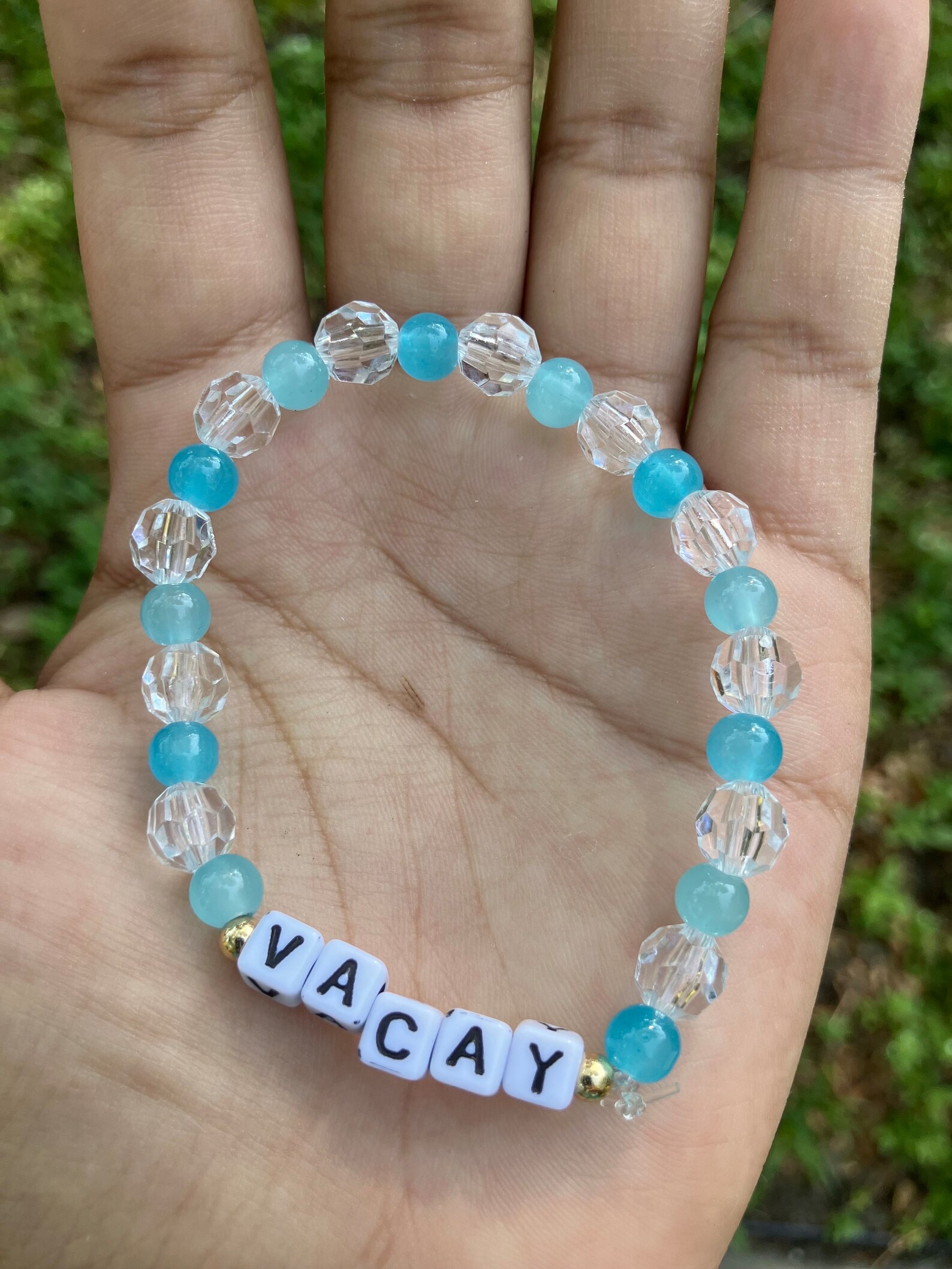 Preppy Blue Summer Bracelets Set. Summer Cowrie Shell Vacation Bead ...