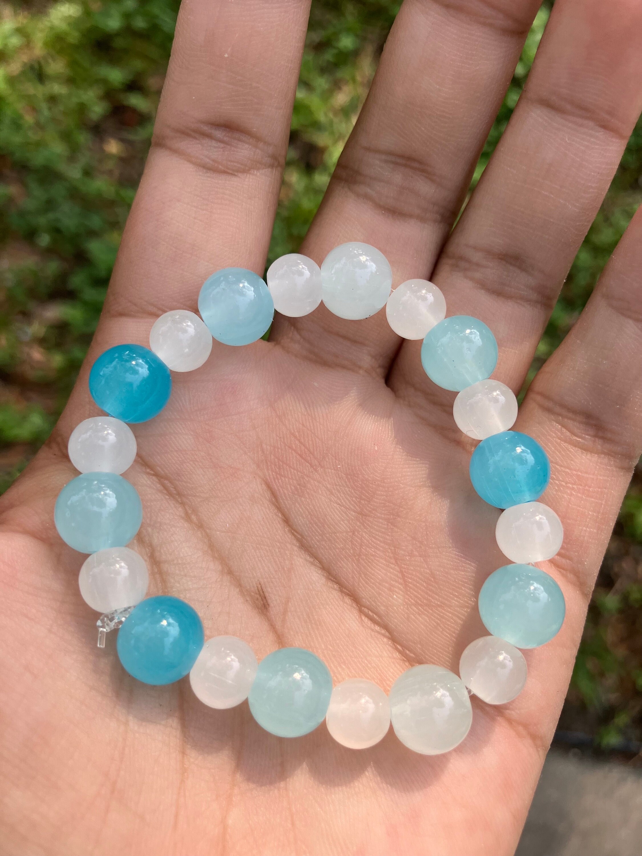 Preppy Blue Summer Bracelets Set. Summer Cowrie Shell Vacation Bead ...