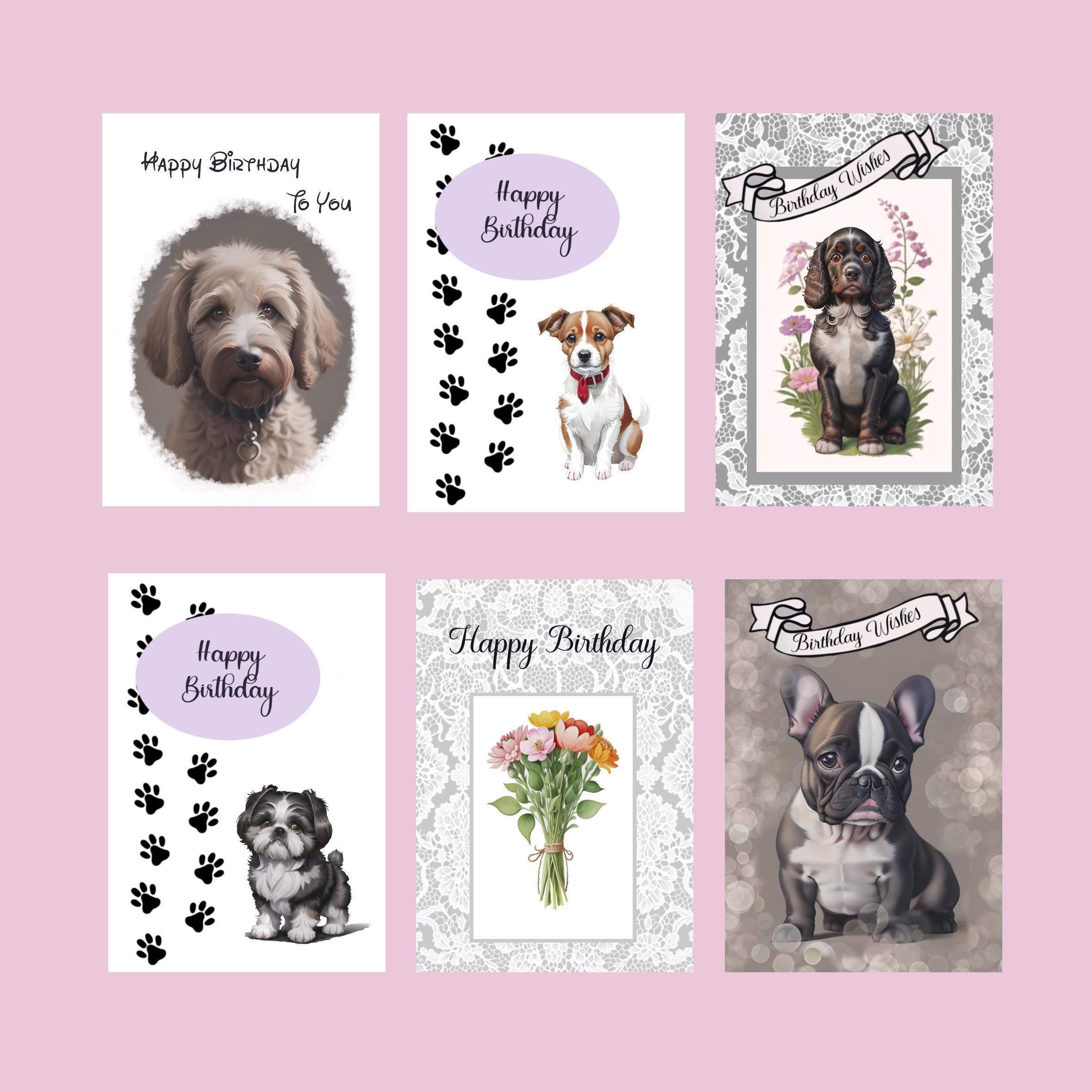 50 Printable Birthday Cards Mega Bundle: DIY Greeting Card Set (PNG ...
