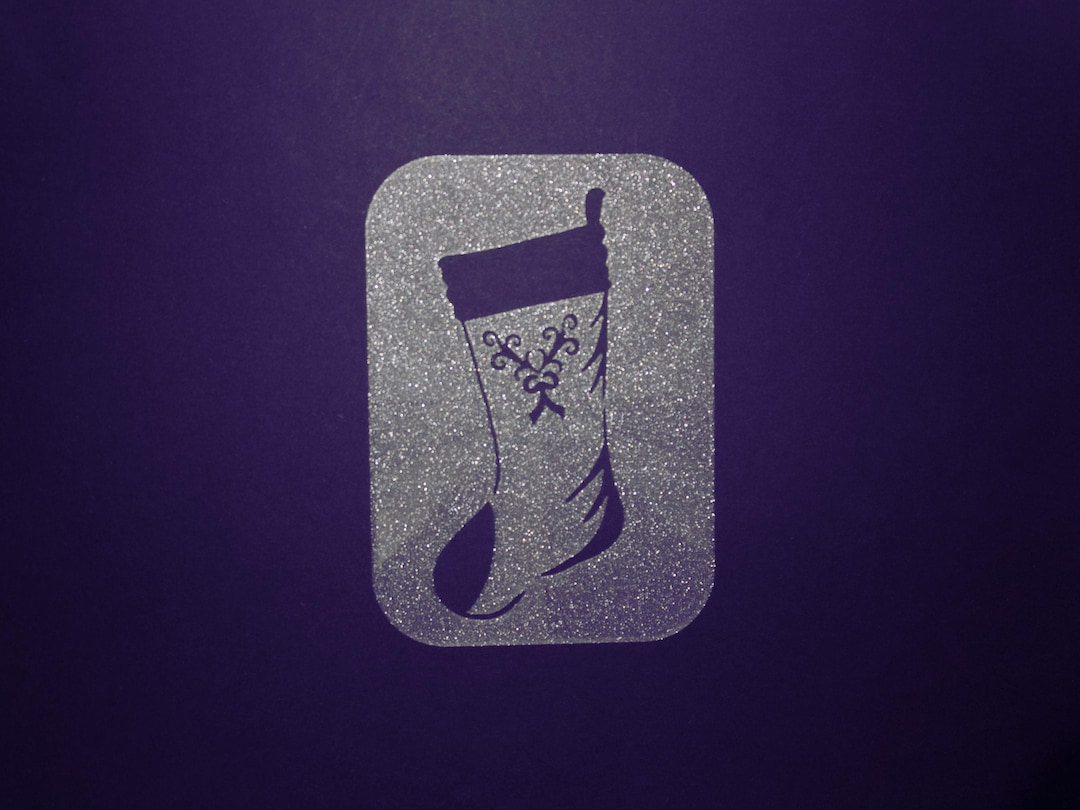 Christmas Stocking Stencil, DIY Home Decor, Cardmaking, Spray Painting ...