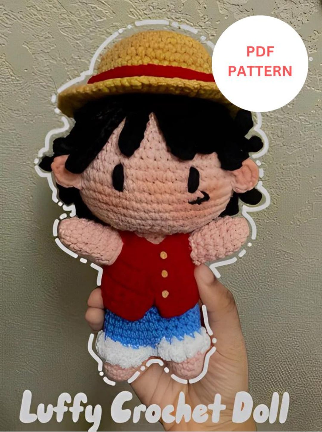 Luffy Doll Crochet Pattern - Etsy