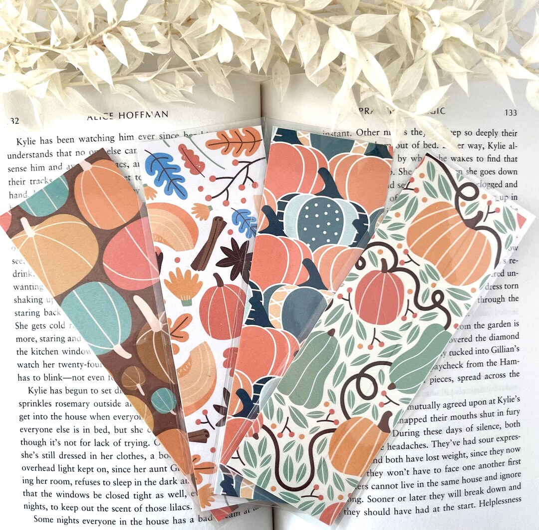 Halloween Bookmarks, Pumpkin Bookmarks, Halloween Party Favors, Pumpkin ...