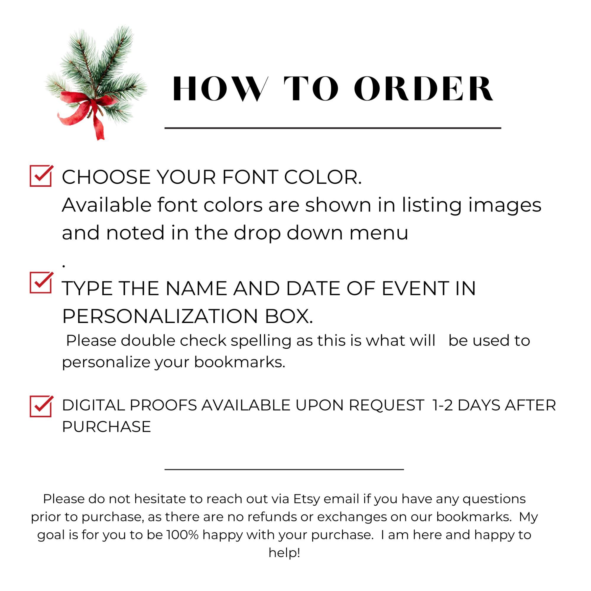 Christmas Baby Shower Bookmarks, Holiday Favors With Red Bows and ...