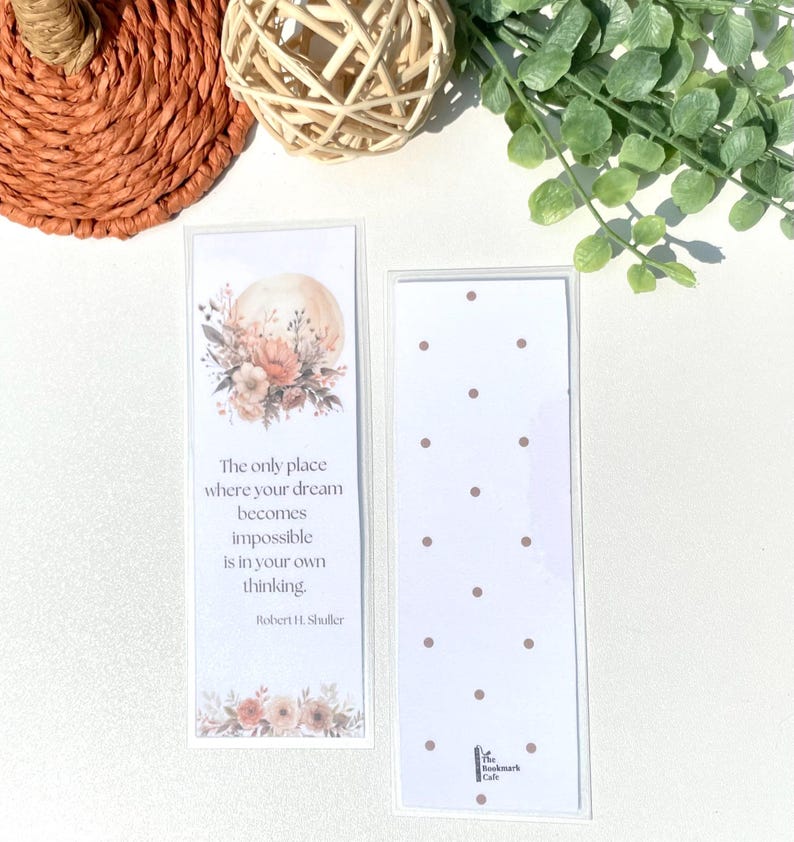 Dream Quotes Laminated Bookmarks, Double Sided, Handcrafted Bookmarks ...