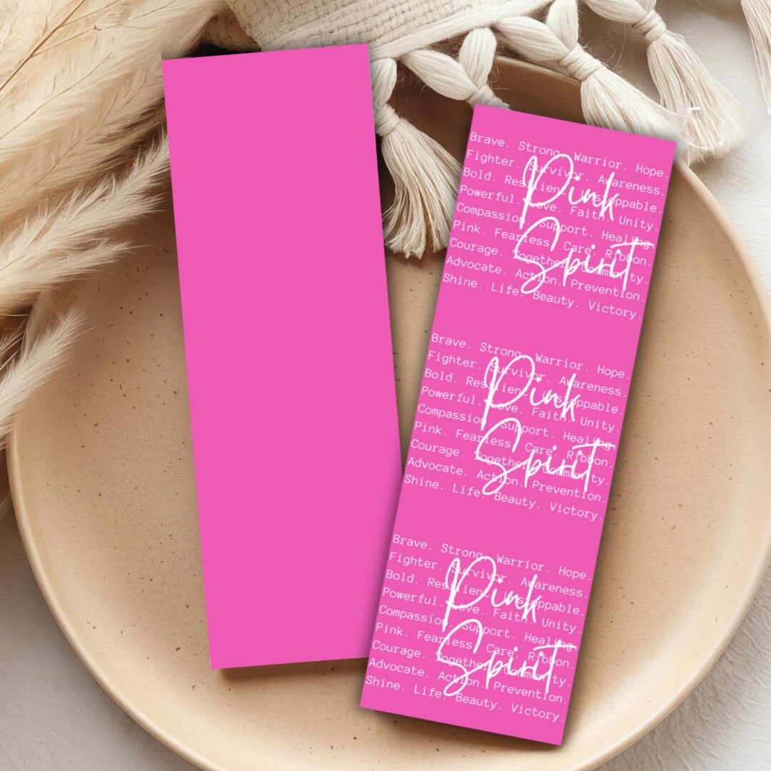 Breast Cancer Awareness Bookmarks, Pink Ribbon Gift for Readers ...