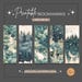 Printable Bookmarks, Digital Download, Set of 5, Night Forest Bookmark ...