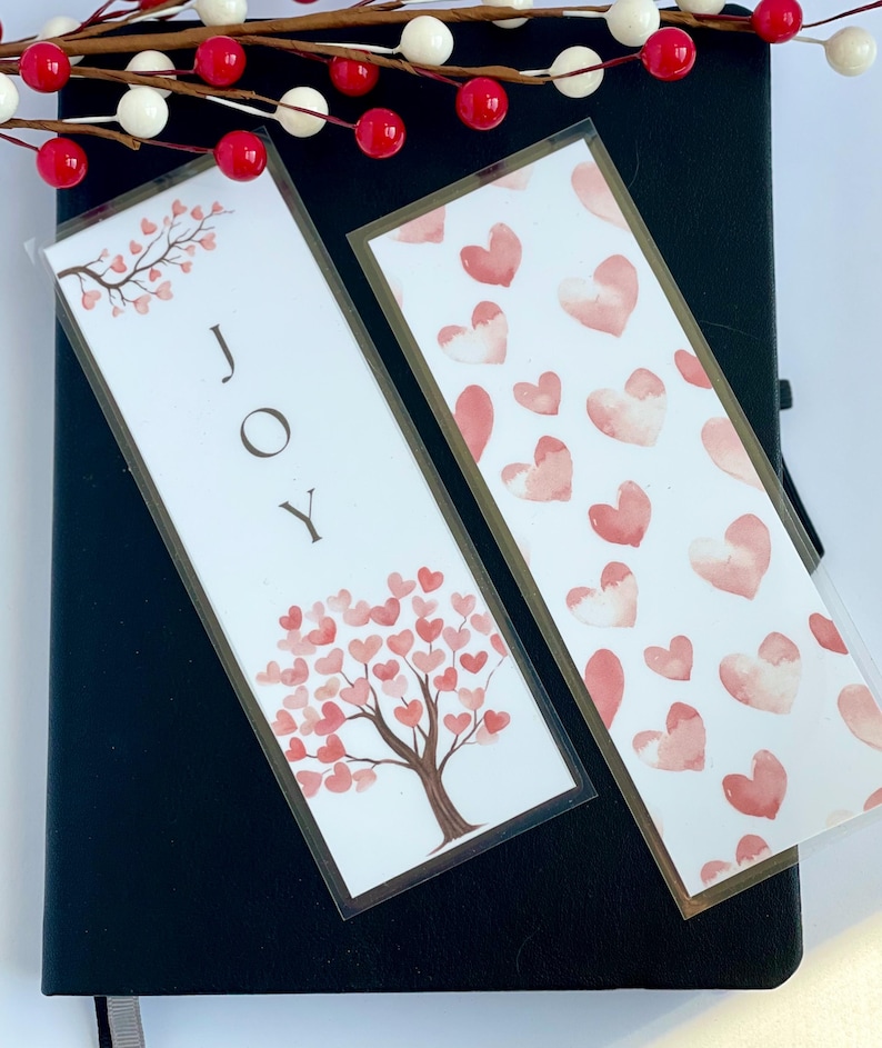 Laminated Handmade Valentines Day Bookmarks, Unique Gift for Book ...