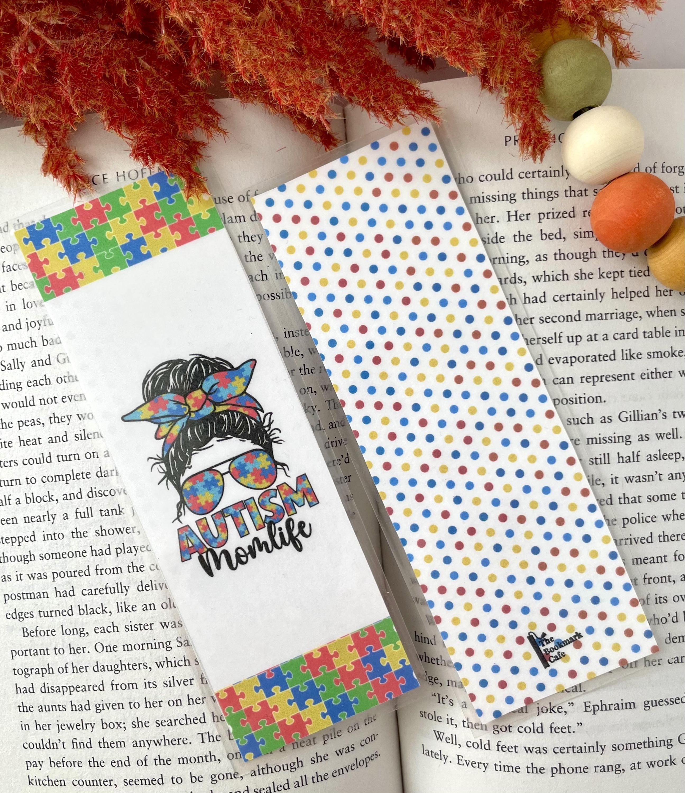 Autism Awareness Laminated Bookmarks, Autism Mom Life, Double Sided ...
